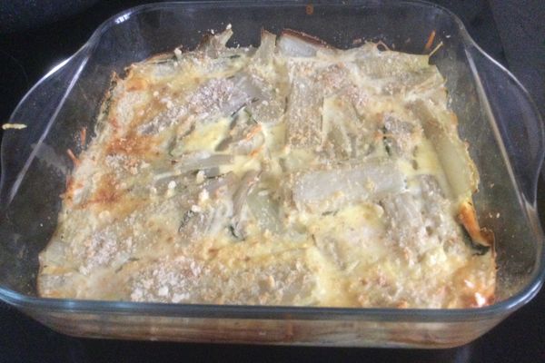 Gratin de blettes express : Recette de Gratin de blettes express