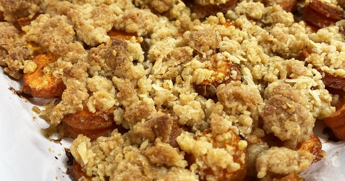 Crumble de légumes et fromages fatigués : recette de Crumble de légumes ...
