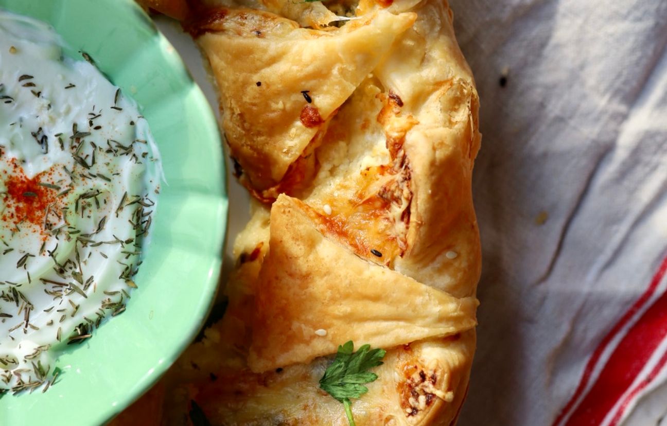 Couronne feuilletée de Noël : Recette de Couronne feuilletée de Noël