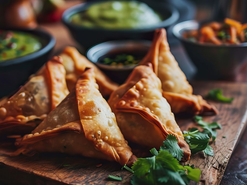 Samoussas croustillants chèvre miel au Airfryer : Recette de Samoussas ...