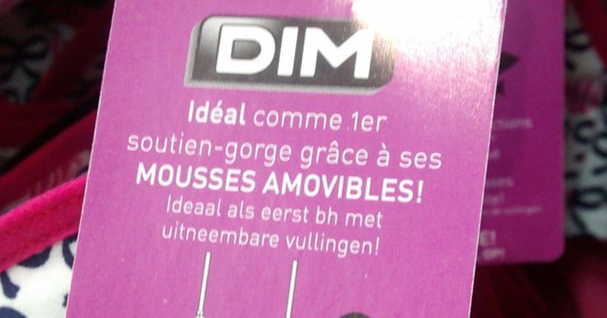DIM commercialise des soutiens gorges rembourrés pour petites filles