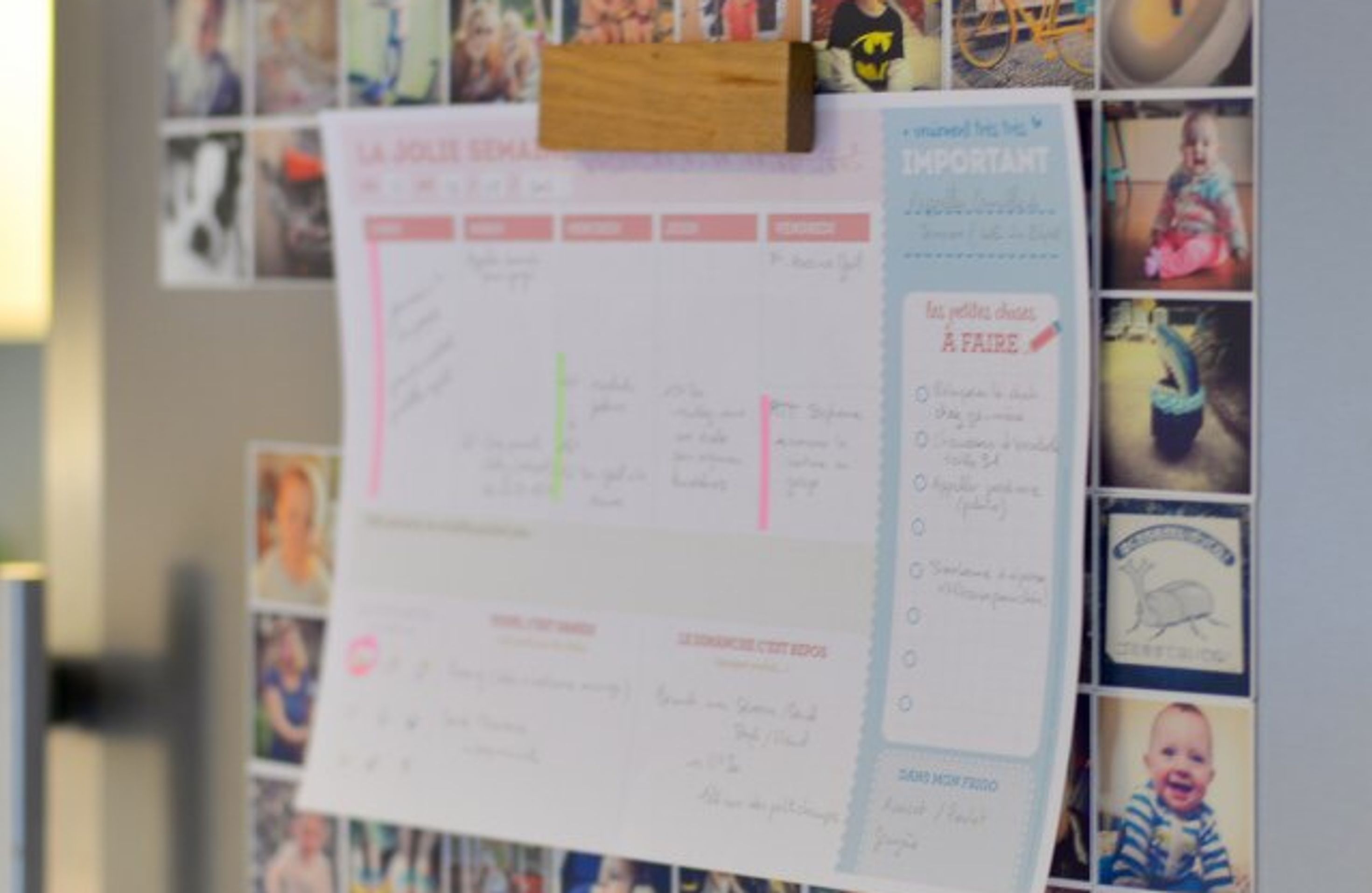 Un planning hebdomadaire pour mieux organiser ses semaines