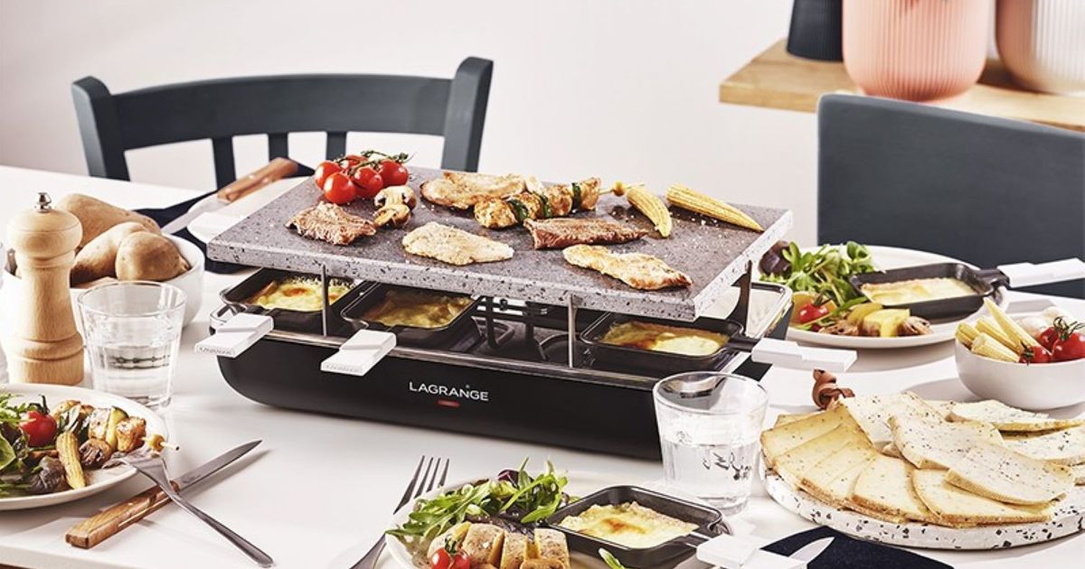 Moins de 70 euros l’appareil à raclette avec pierrade format XXL grâce ...