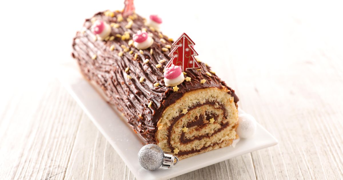 Cette bûche de Noël traditionnelle comme le faisaient nos grands-mères ...